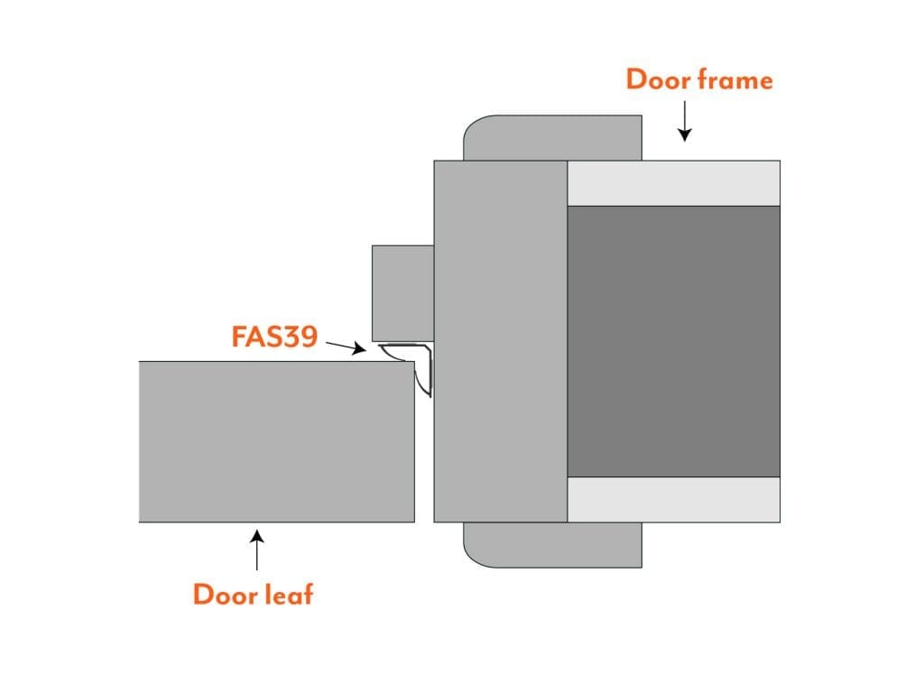 FAS39 Acoustic & Smoke Corner Seal - 12 x 12mm x 2.1m - 42dB - Fire ...