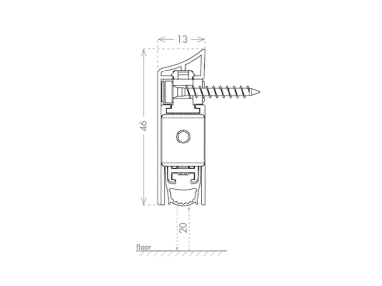 CCE Appliqué Acoustic Surface Mounted Drop Down Seal - 530mm - Fire ...